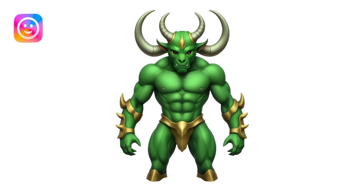 Alien minotaur emoji | AI Emoji Generator
