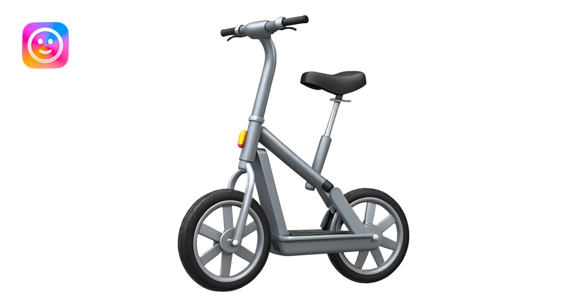an emoji of an elctronic unicycle in a format 128 pixel by 128 pixels ...