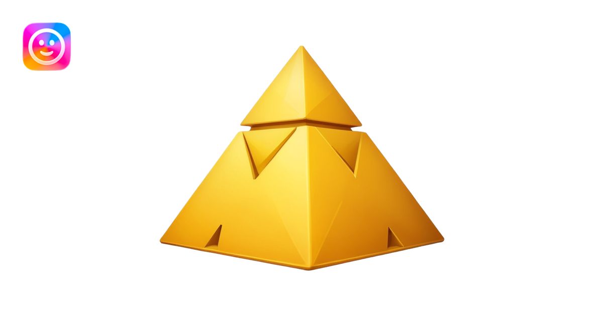 simple yellow pyramid icon emoji | AI Emoji Generator