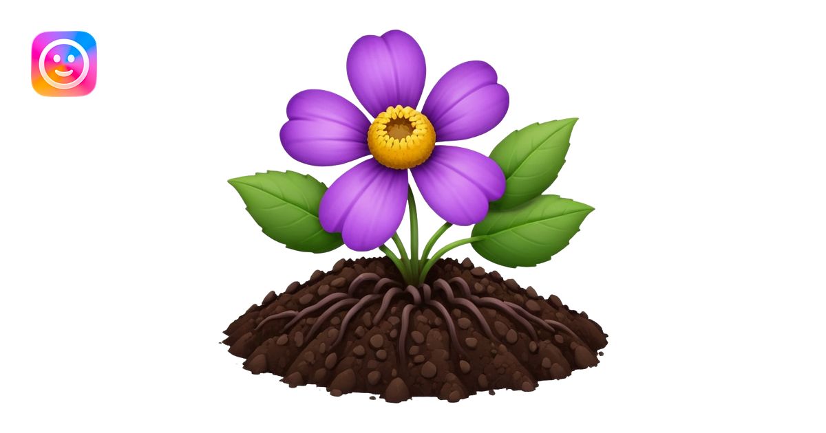 I wish there was soil instead of a flower pot. emoji | AI Emoji Generator