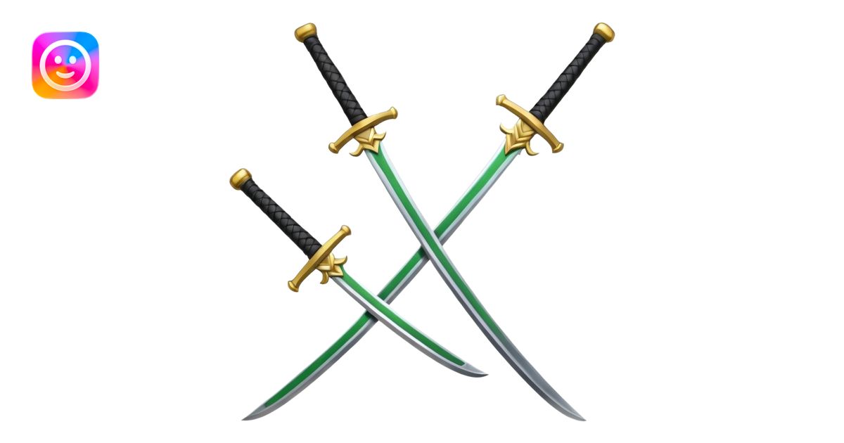 Las tres katanas de roronoa zoro emoji | AI Emoji Generator
