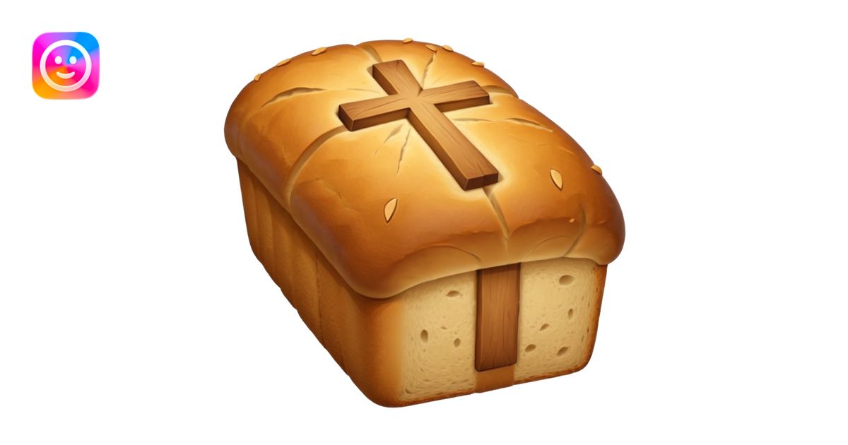 a loaf of bread with a cross through it emoji | AI Emoji Generator