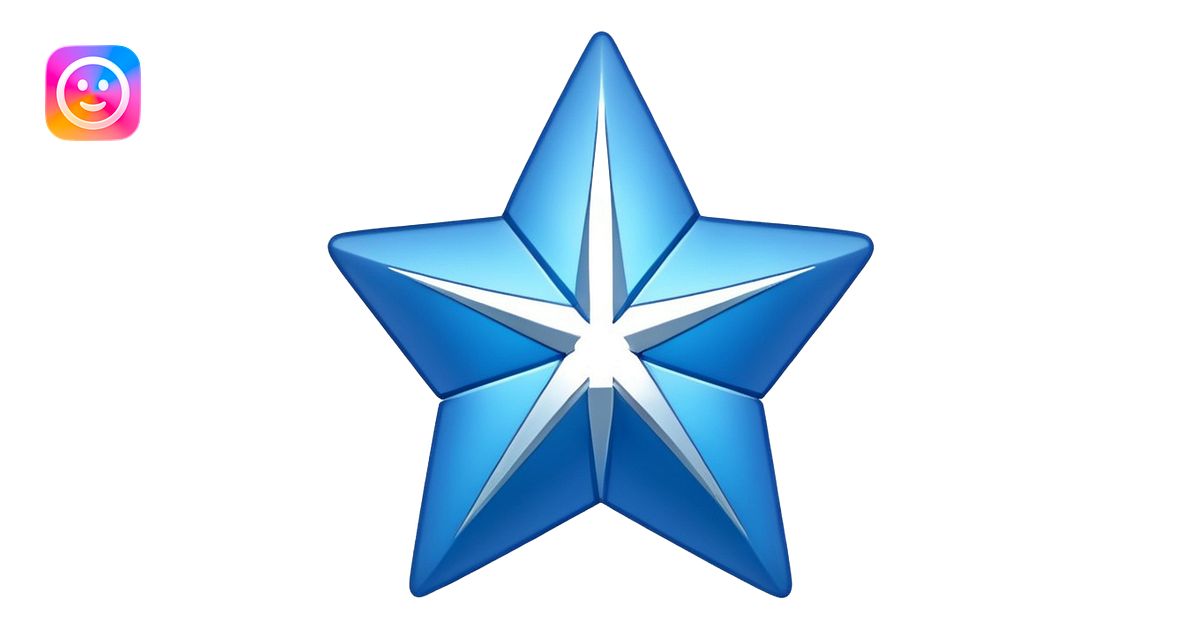 blue medical star symbol emoji | AI Emoji Generator