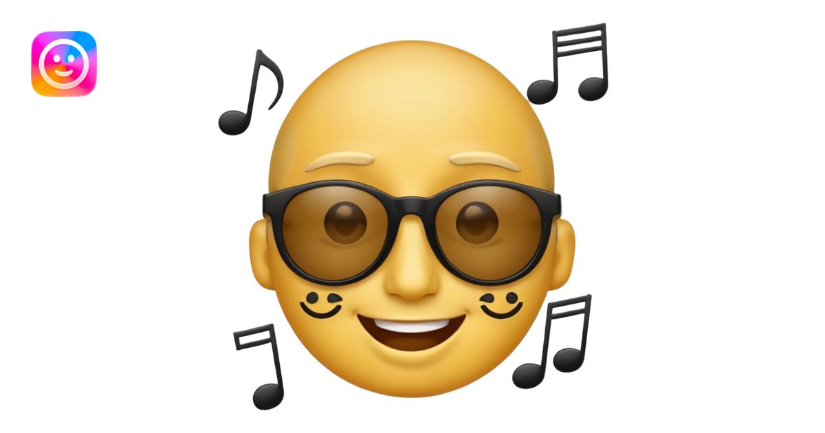 make an face emoji. I will use it for my music playlist. so make it ...