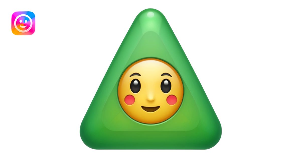 triangulo hacia arriba verde emoji | AI Emoji Generator