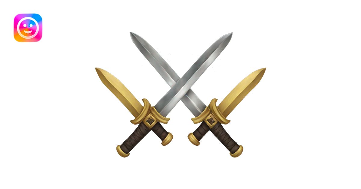 Two swords cross each other emoji | AI Emoji Generator
