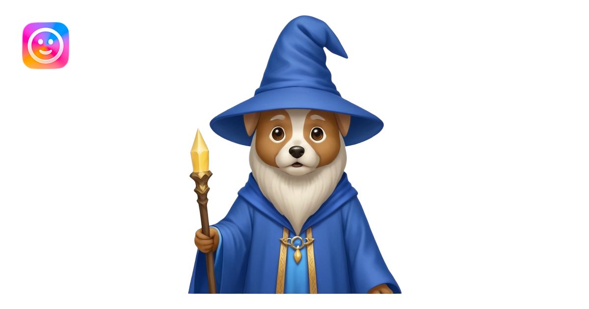 Dog wizard emoji | AI Emoji Generator