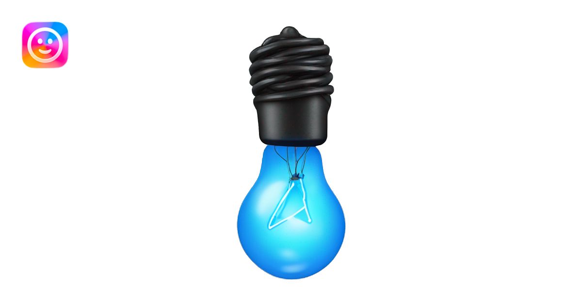 blue lightbulb from a string of christmas lights emoji | AI Emoji Generator