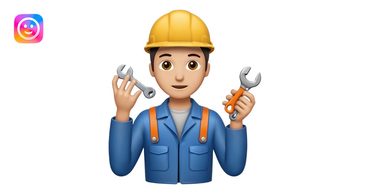 cycle repair with wrench emoji | AI Emoji Generator