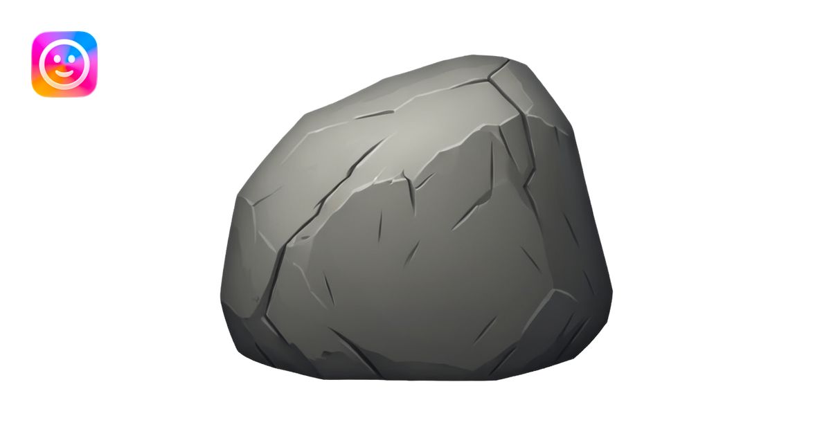 create a dnd style boulder.png using 48x48 pixels size emoji | AI Emoji ...