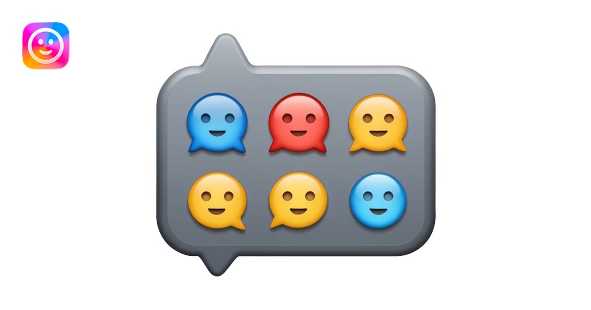 Chat dialog box 3 dots emoji | AI Emoji Generator
