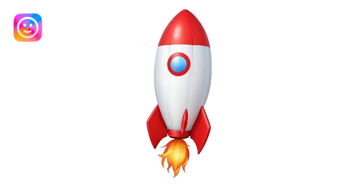 rocket shaped flying balloons emoji | AI Emoji Generator
