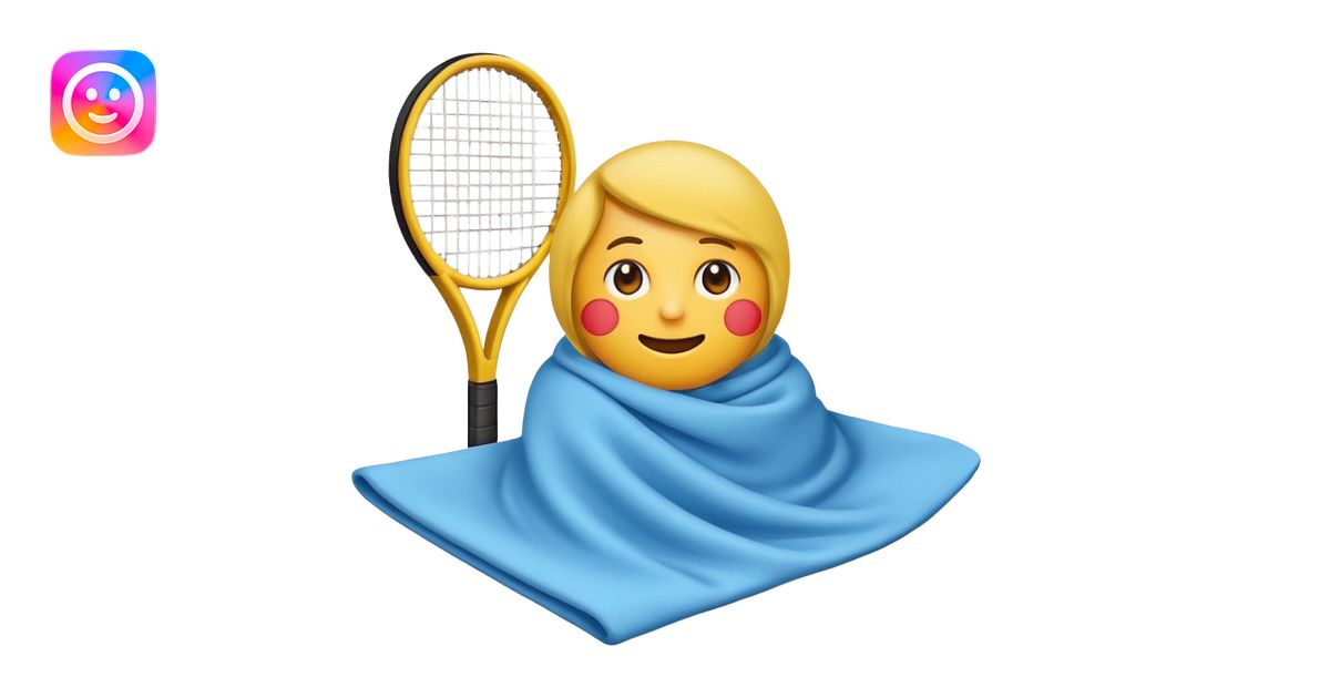 maak en emoji die moe is door het sporten het heeft een tennis band op ...