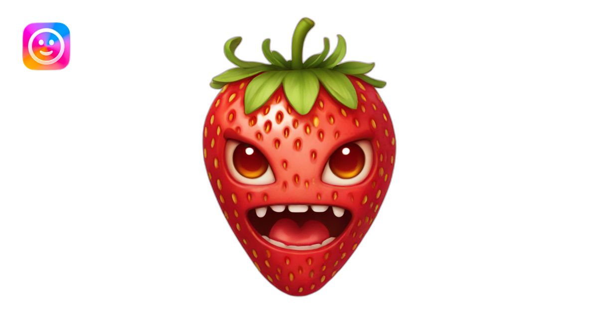 strawberry demon emoji | AI Emoji Generator