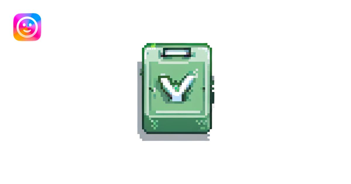 A Roblox-style checkmark icon, green color, simple and clear, suitable ...
