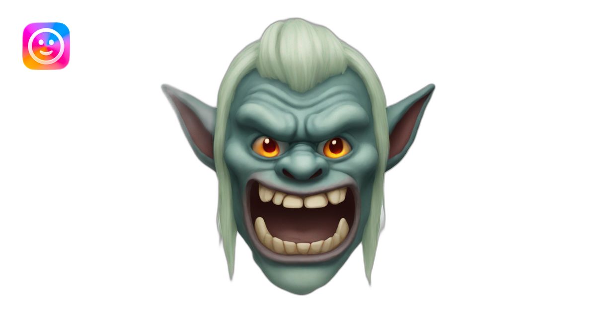 demon troll face emoji | AI Emoji Generator
