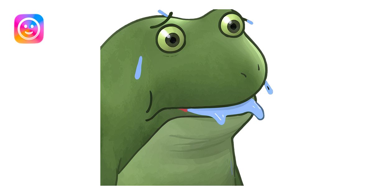 Bufo cries in rain meme | AI Emoji Generator