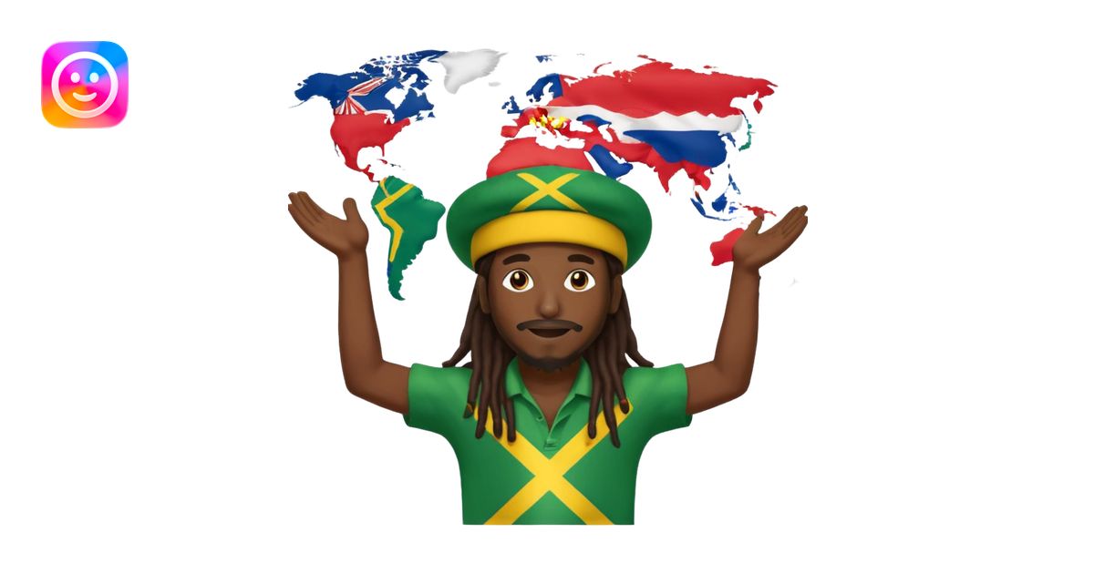Rasta man with arms wide open 🙌🏾🔥 standing in front of world map 🌍🎶 ...