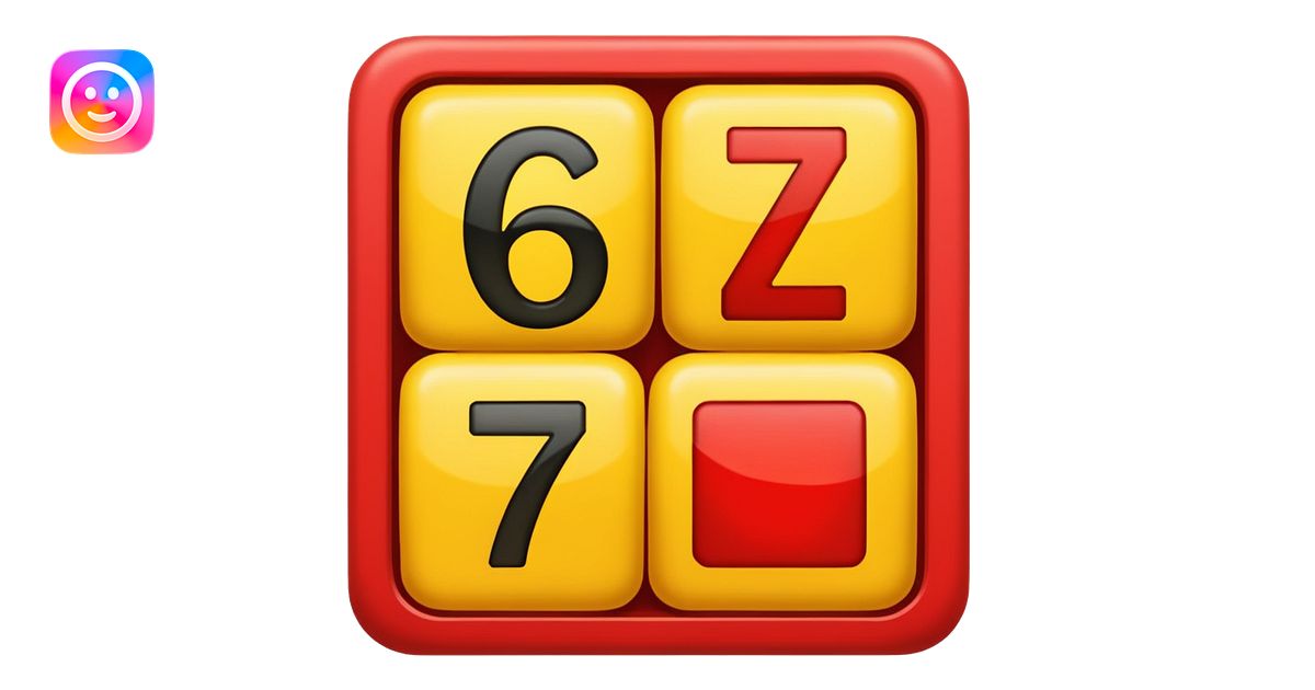 2 blocks saying "6" and "7" emoji | AI Emoji Generator