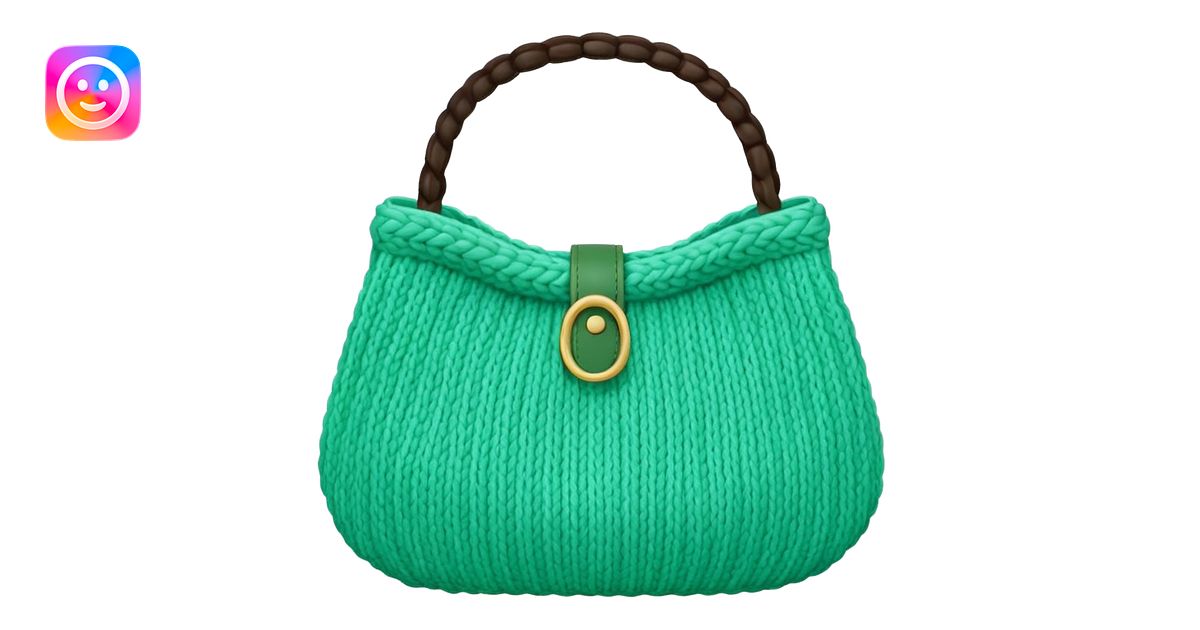 mint Knitted Bag emoji | AI Emoji Generator