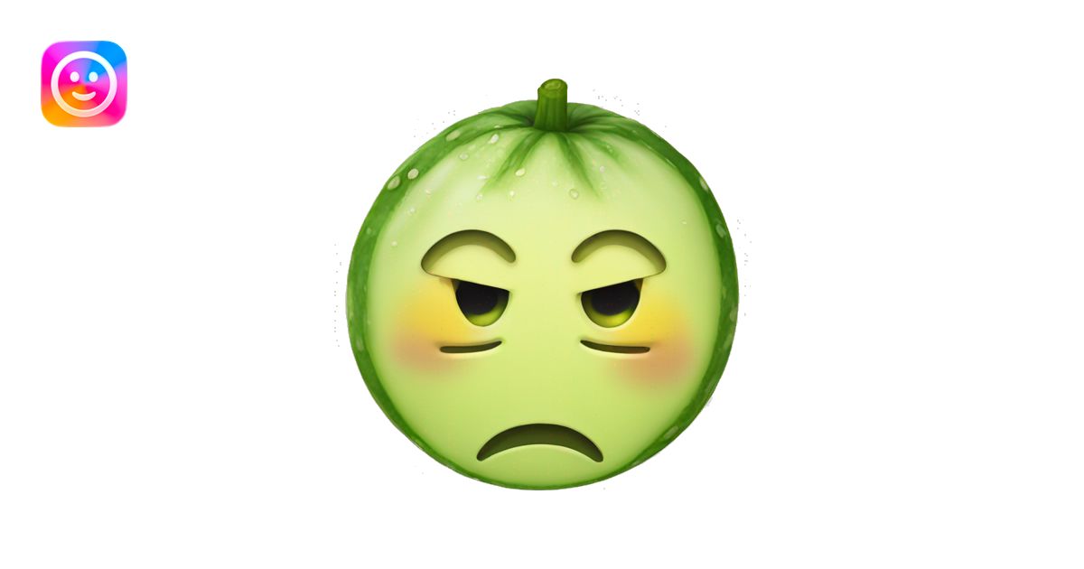 Smiley with cucumber on eyes and crying emoji | AI Emoji Generator