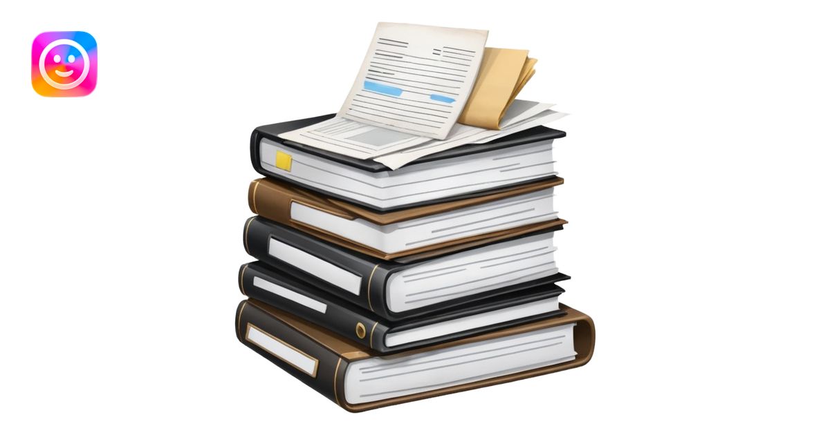 Pile of paperwork emoji | AI Emoji Generator