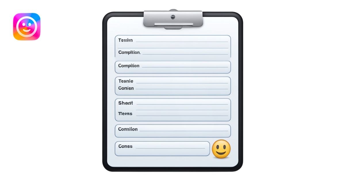 test completion sheet emoji | AI Emoji Generator