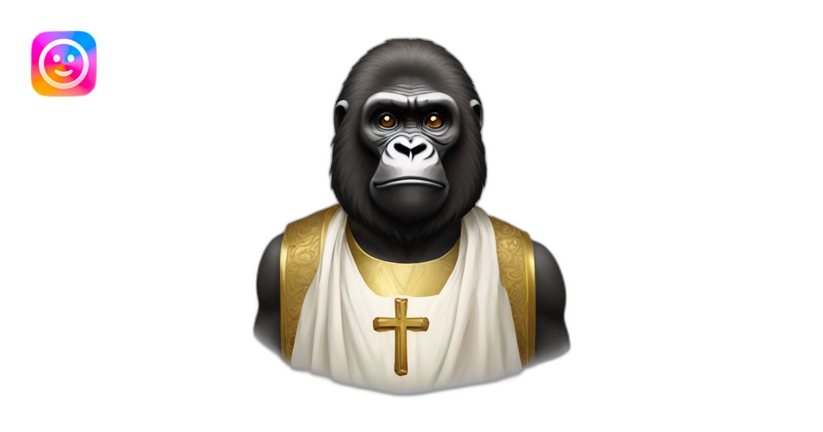 Gorilla Jesus emoji | AI Emoji Generator
