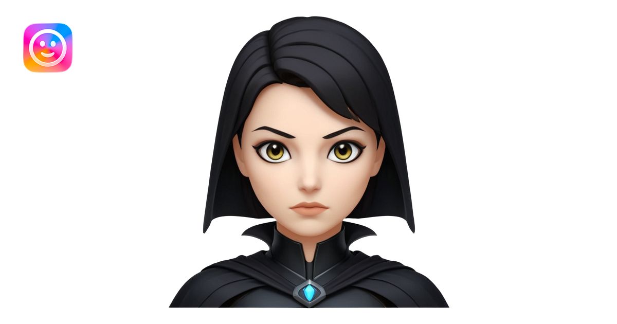 dark sci-fi villain female portrait, head and shoulders only, black ...