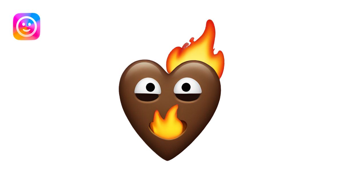 poo emoji + fire heart emoji | AI Emoji Generator