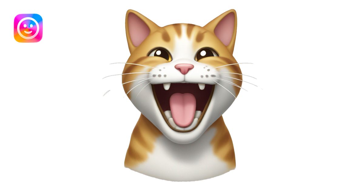 Cat laughing emoji | AI Emoji Generator