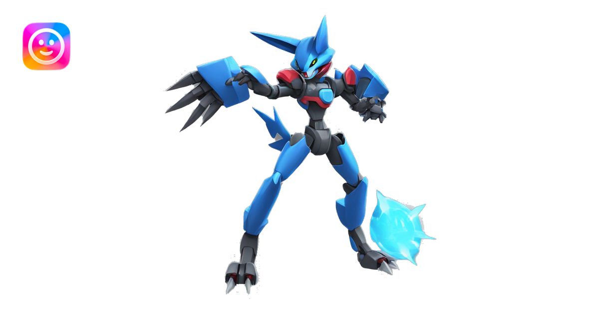 Lucario-Zoroark-medabot-Mecha full body emoji | AI Emoji Generator