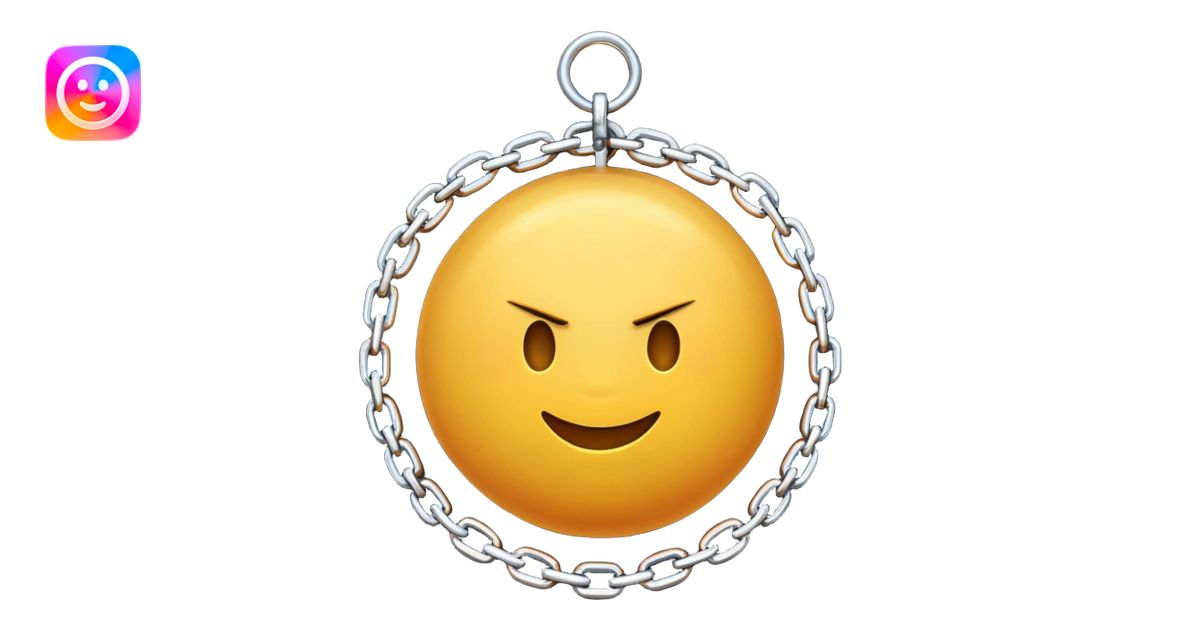 iPhone text message emoji size ball, and chain with spikes emoji | AI ...