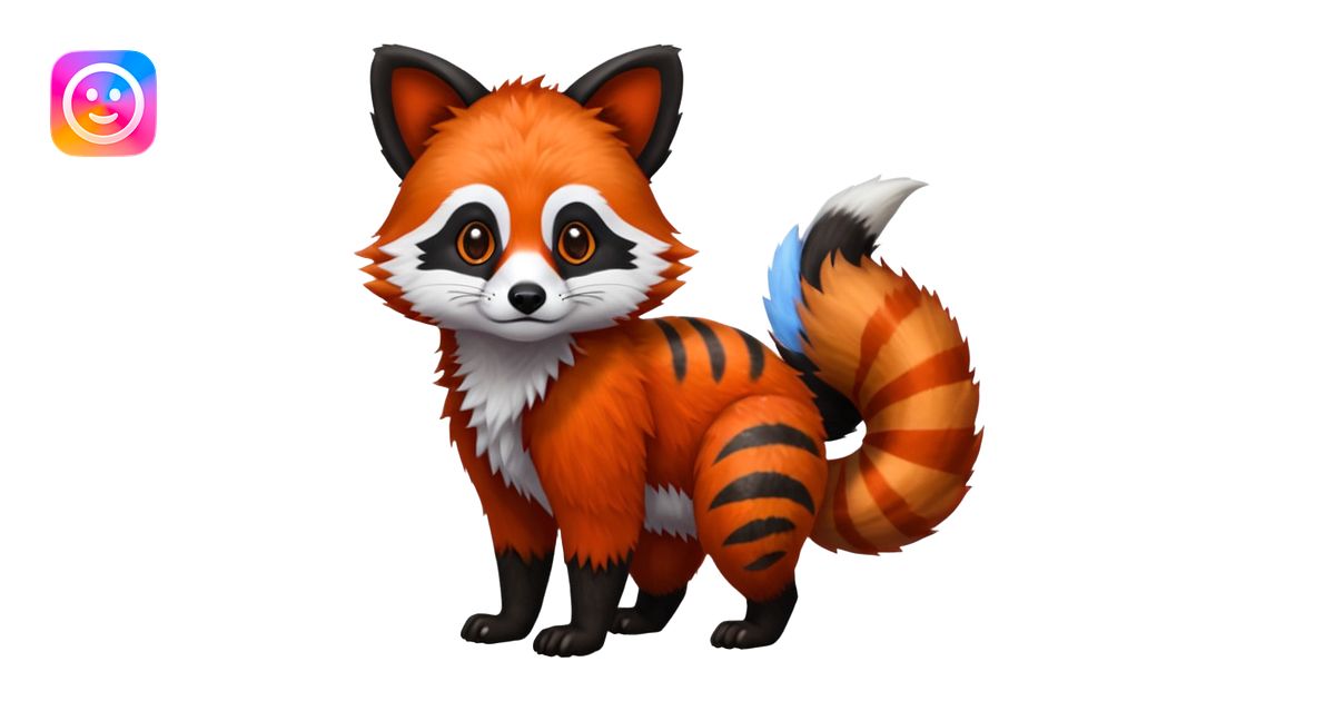 Realistic furry fuzzy scaly 4-legged quadrupedal Red-Panda-Lemur ...