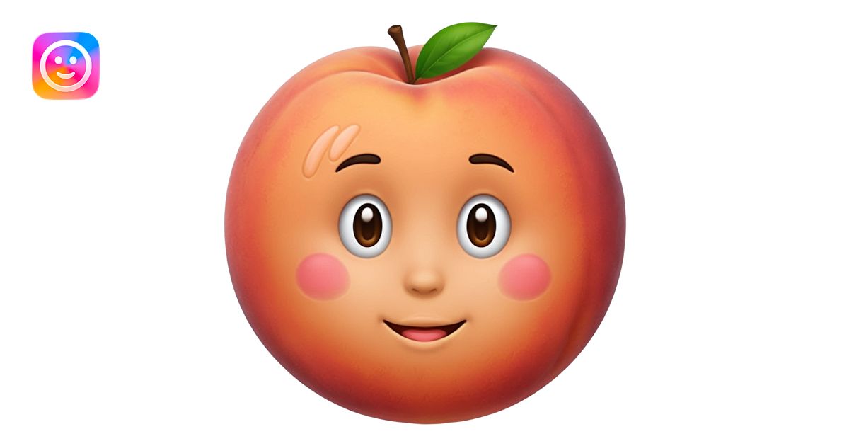 Peach emoji with hand imprint emoji | AI Emoji Generator