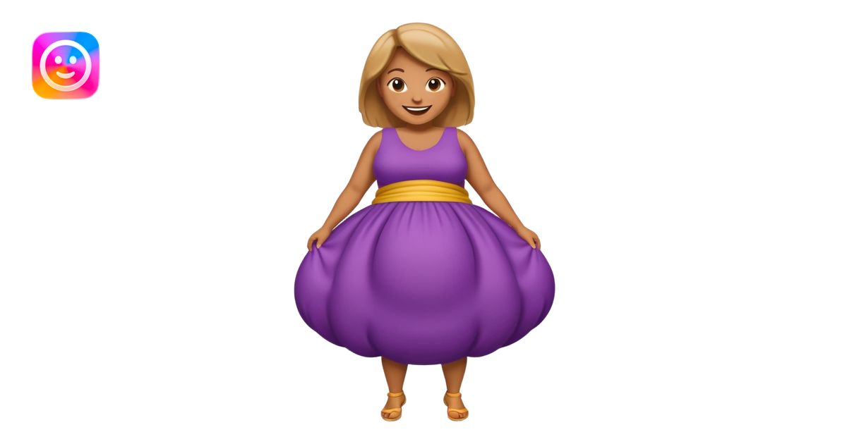 tan skin woman with big inflated belly emoji | AI Emoji Generator