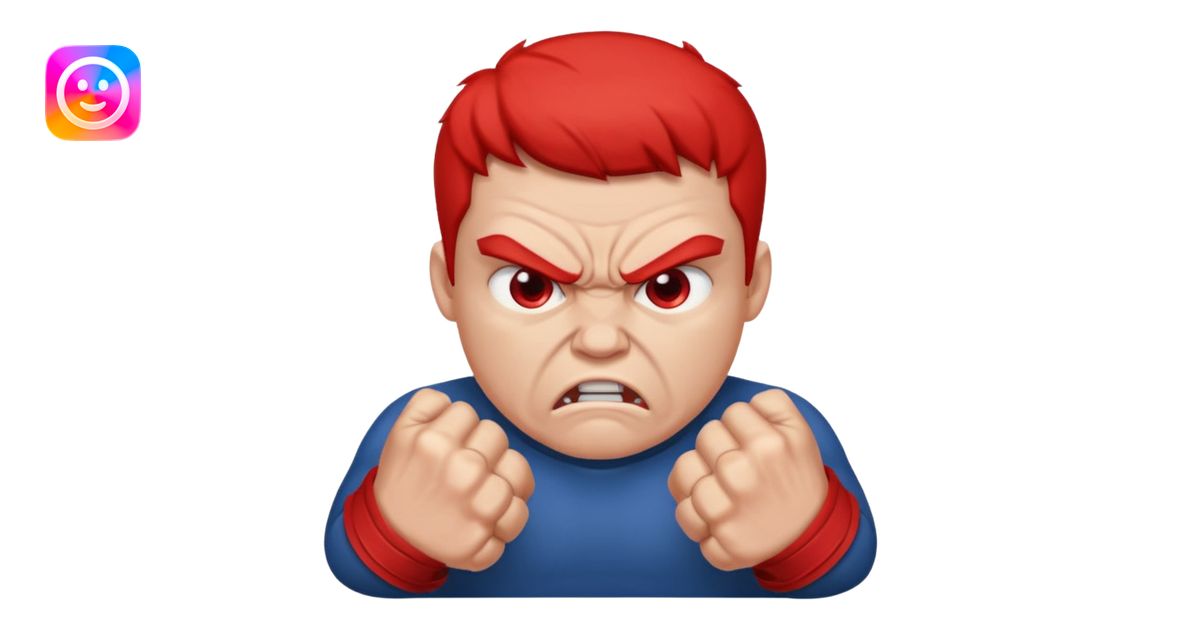 Super angry like you’re about to explode emoji | AI Emoji Generator