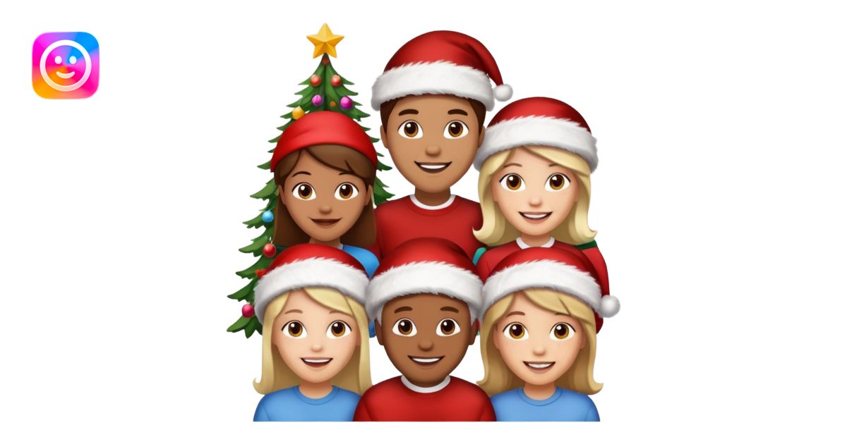 Merry Christmas emoji with my family photo emoji | AI Emoji Generator