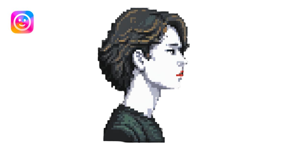 person mewing, side view illustration | AI Emoji Generator