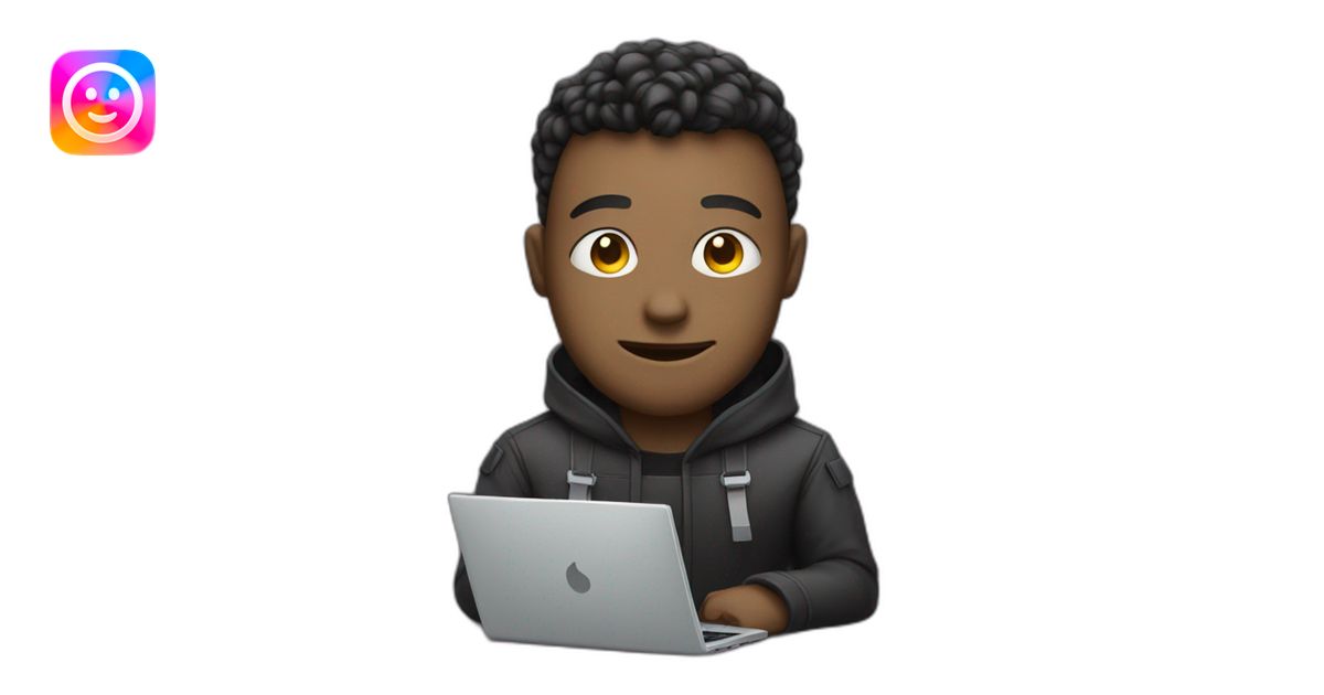 cyber guy with laptop emoji | AI Emoji Generator