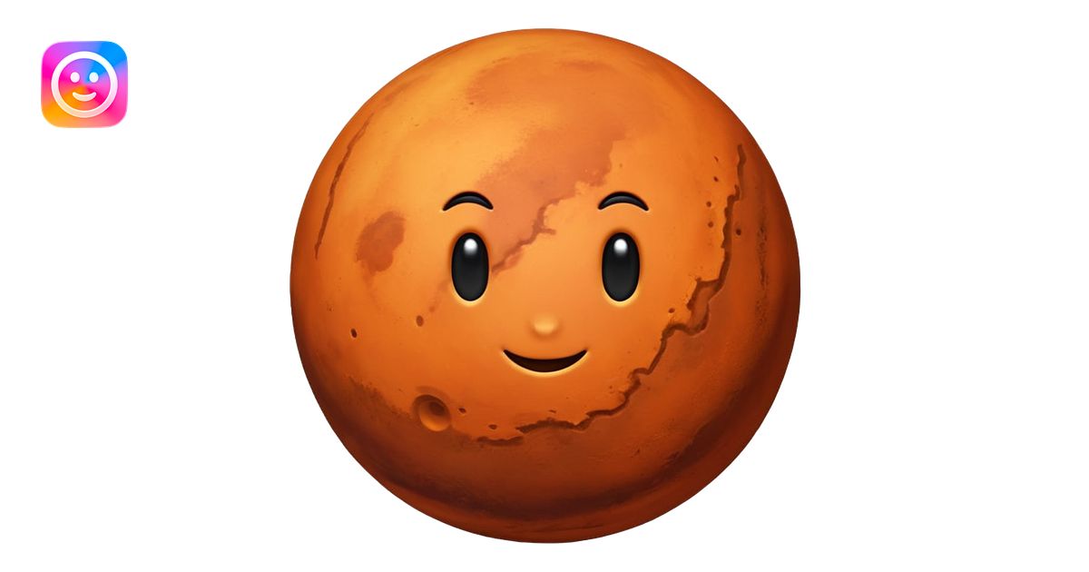 realistic mars planet emoji emoji | AI Emoji Generator