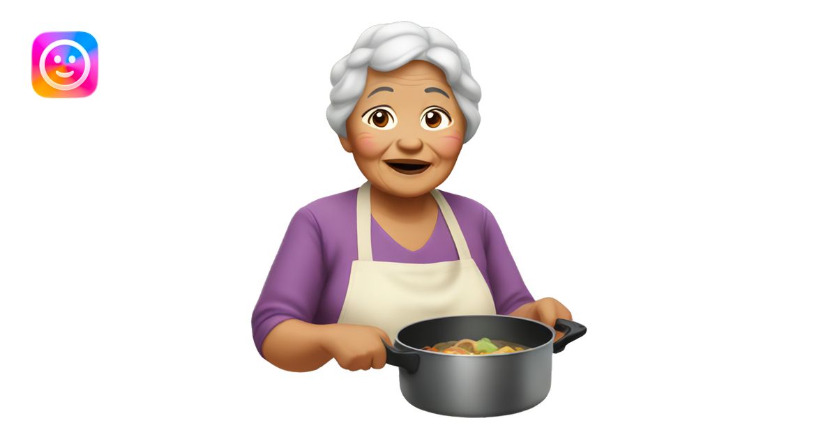 Filipino granny cooking emoji | AI Emoji Generator