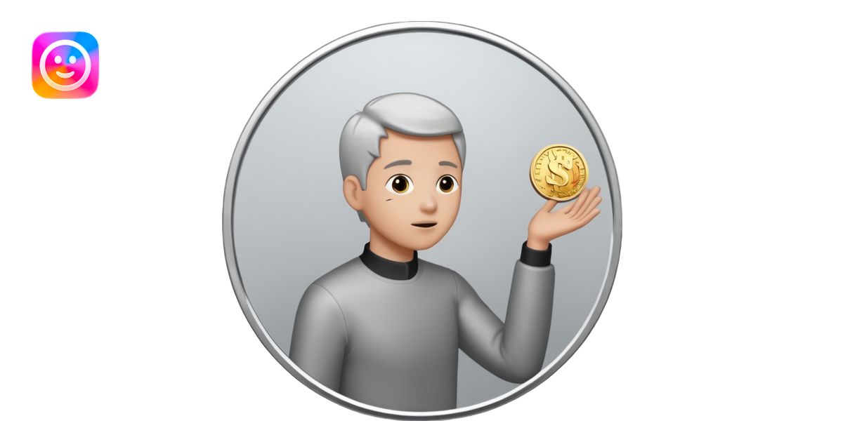 Coin flipped in the air, character already turning away emoji | AI ...