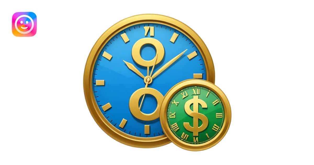 Flat vector icon of money with ruble symbol and a clock, representing ...