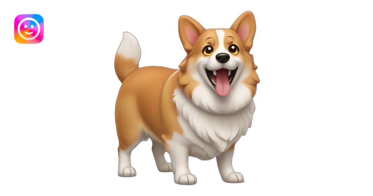 barking corgi emoji | AI Emoji Generator
