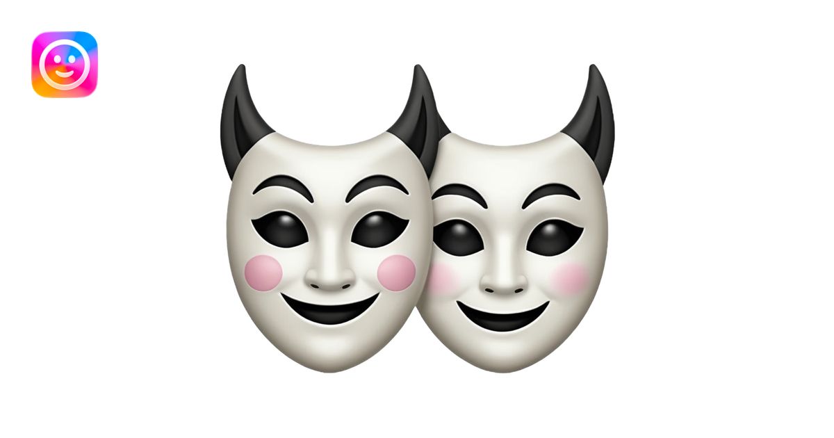 two drama masks emoji | AI Emoji Generator
