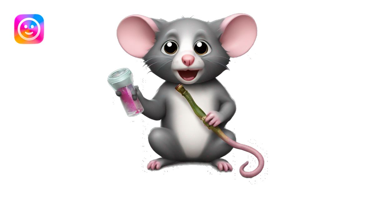 Possum with a bong emoji | AI Emoji Generator