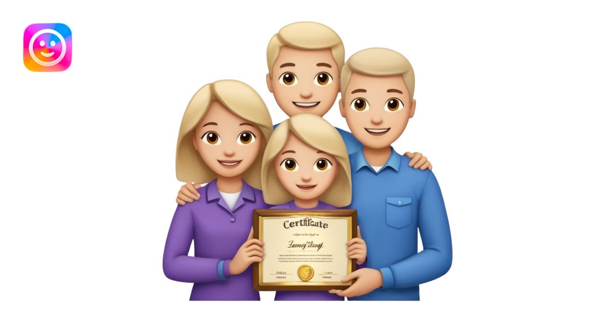 Certified Dog Owner Benefits, family, certificate emoji | AI Emoji ...