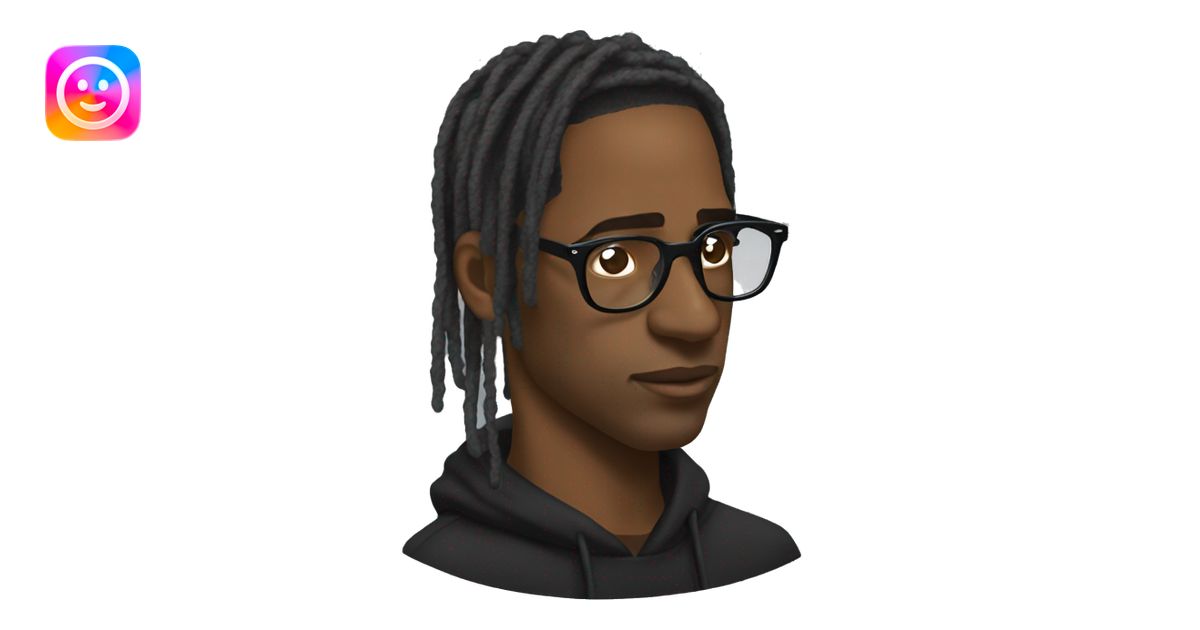 Travis Scott side view wear glasses emoji | AI Emoji Generator