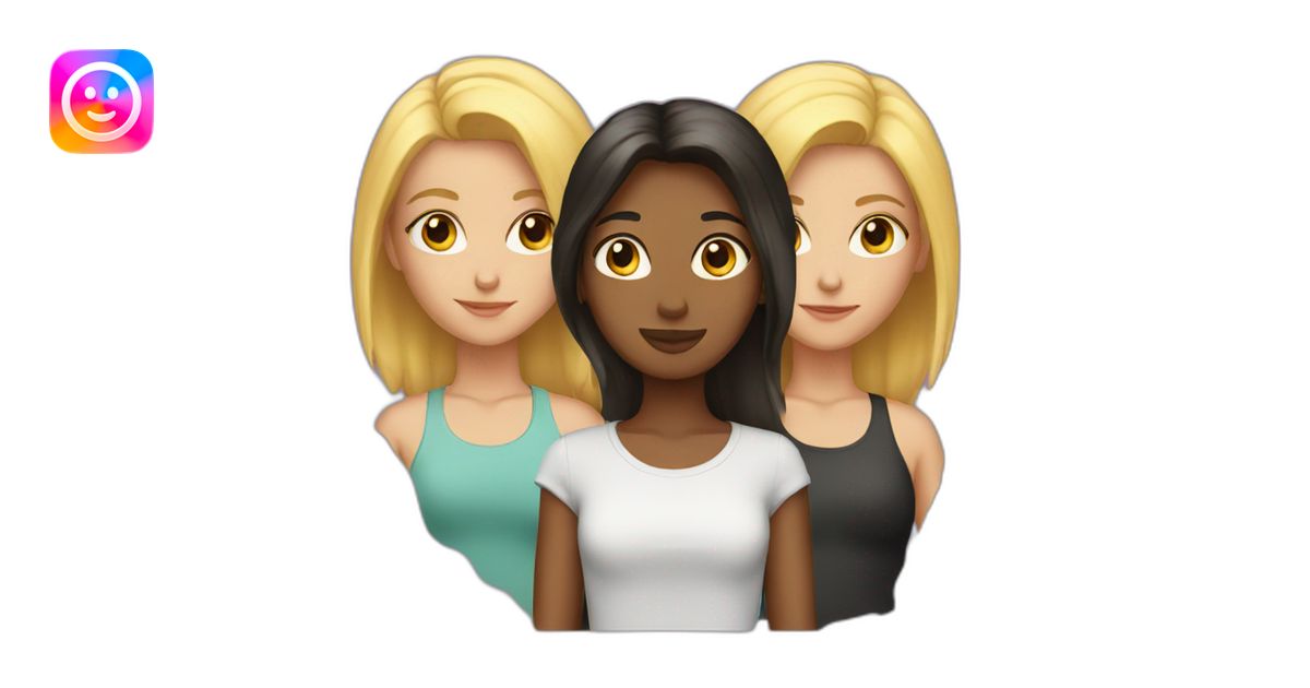 three girls emoji | AI Emoji Generator